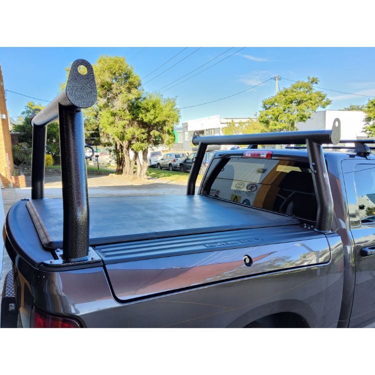 All Bars And Racks Hammertone Front & Rear Trade Racks w/ Tie Downs 100mm