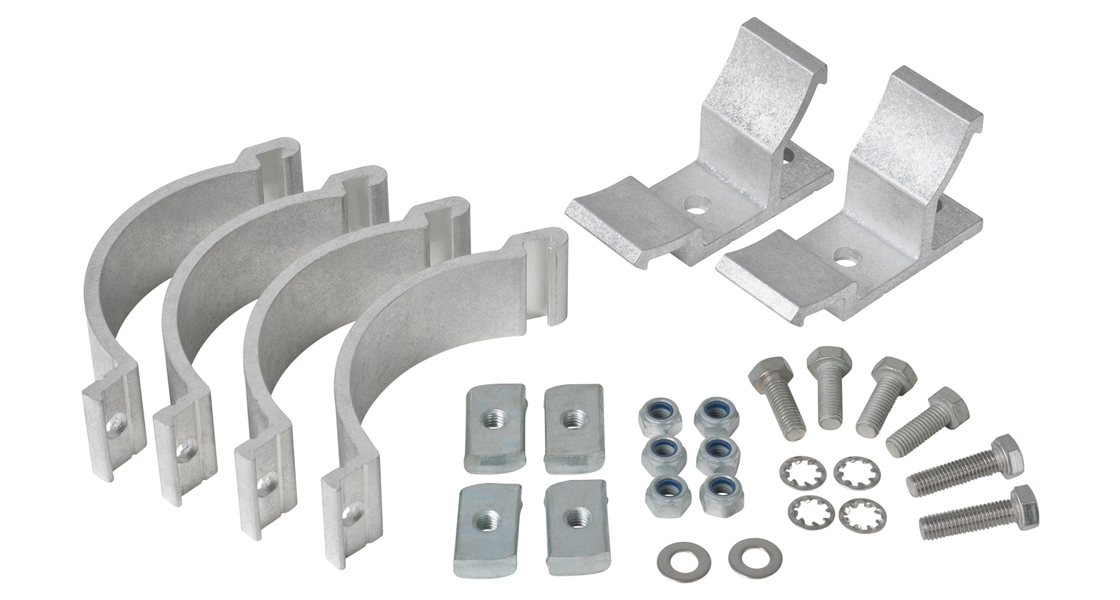 Rhino-Rack Conduit Clamp Set Pipe Bracket 100mm / 4" 2 Piece BC2
