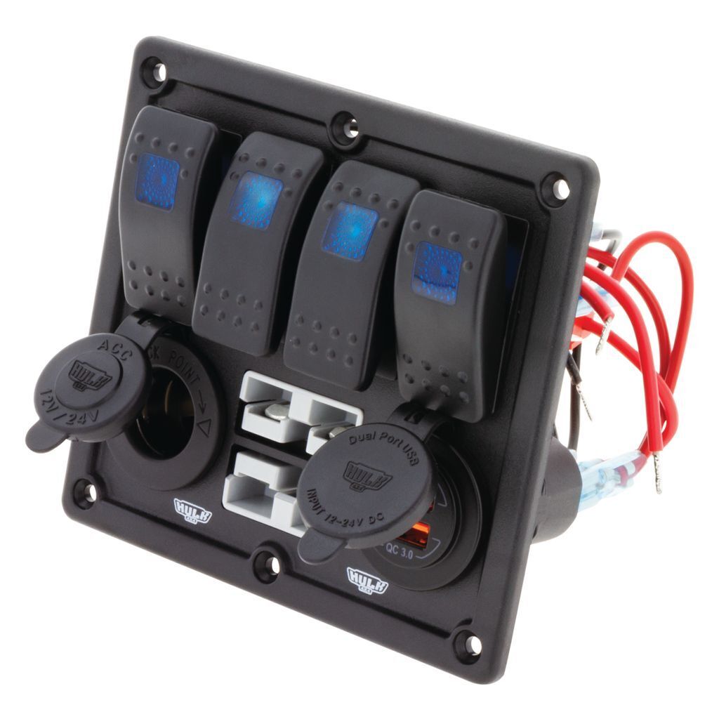Hulk 4x4 4-Way Switch Panel with 50A Plugs Accessory Power Socket ...