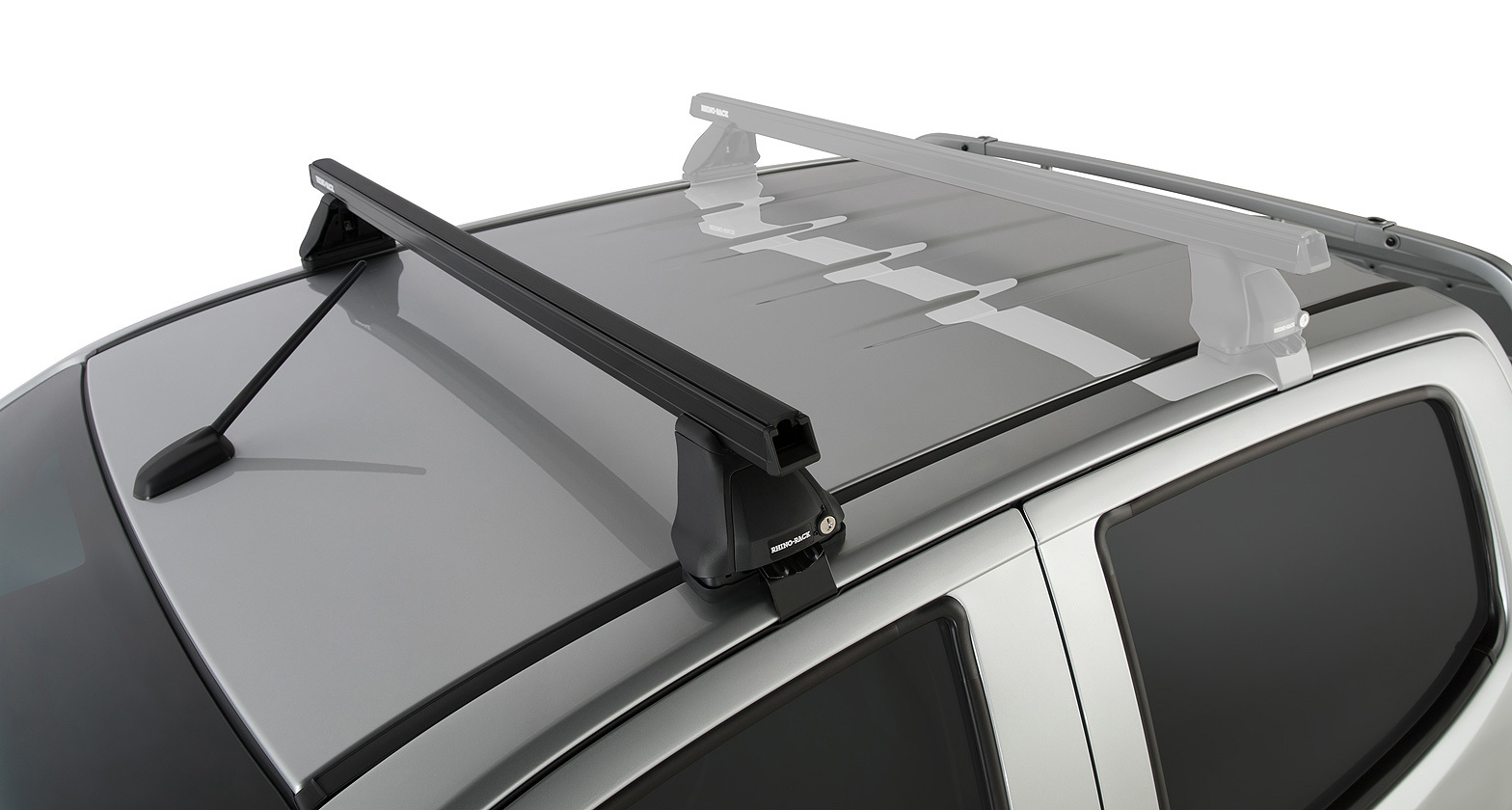Rhino-Rack Heavy Duty 2500 1 Bar Roof Rack Front for Isuzu D-Max Gen2 Black
