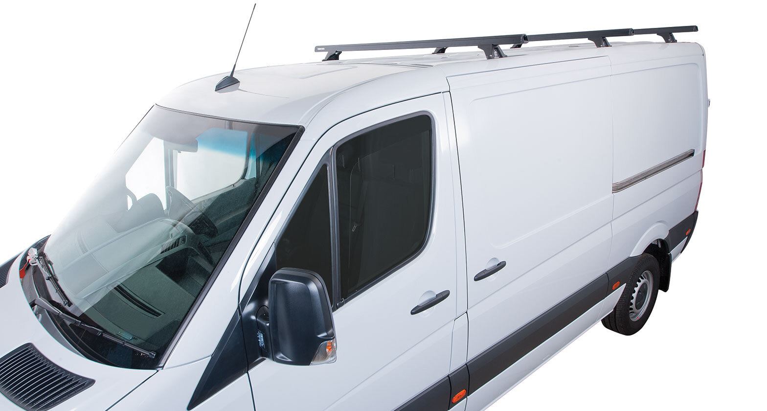 Rhino-Rack Heavy Duty RLTF Black 3 Bar Roof Rack for Volkswagen Crafter ...