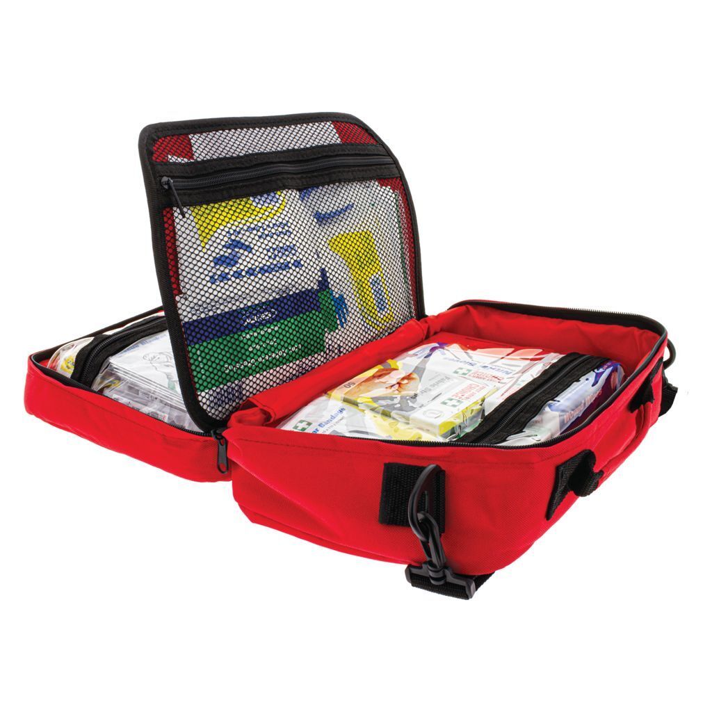 Hulk 4x4 Workplace Portable First Aid Kit Reflective Strip Red HU1652