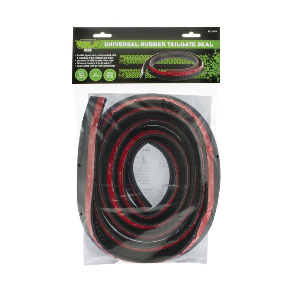 Hulk 4x4 Universal Rubber Tailgate Seal incl VHB Double Sided Tape 3m