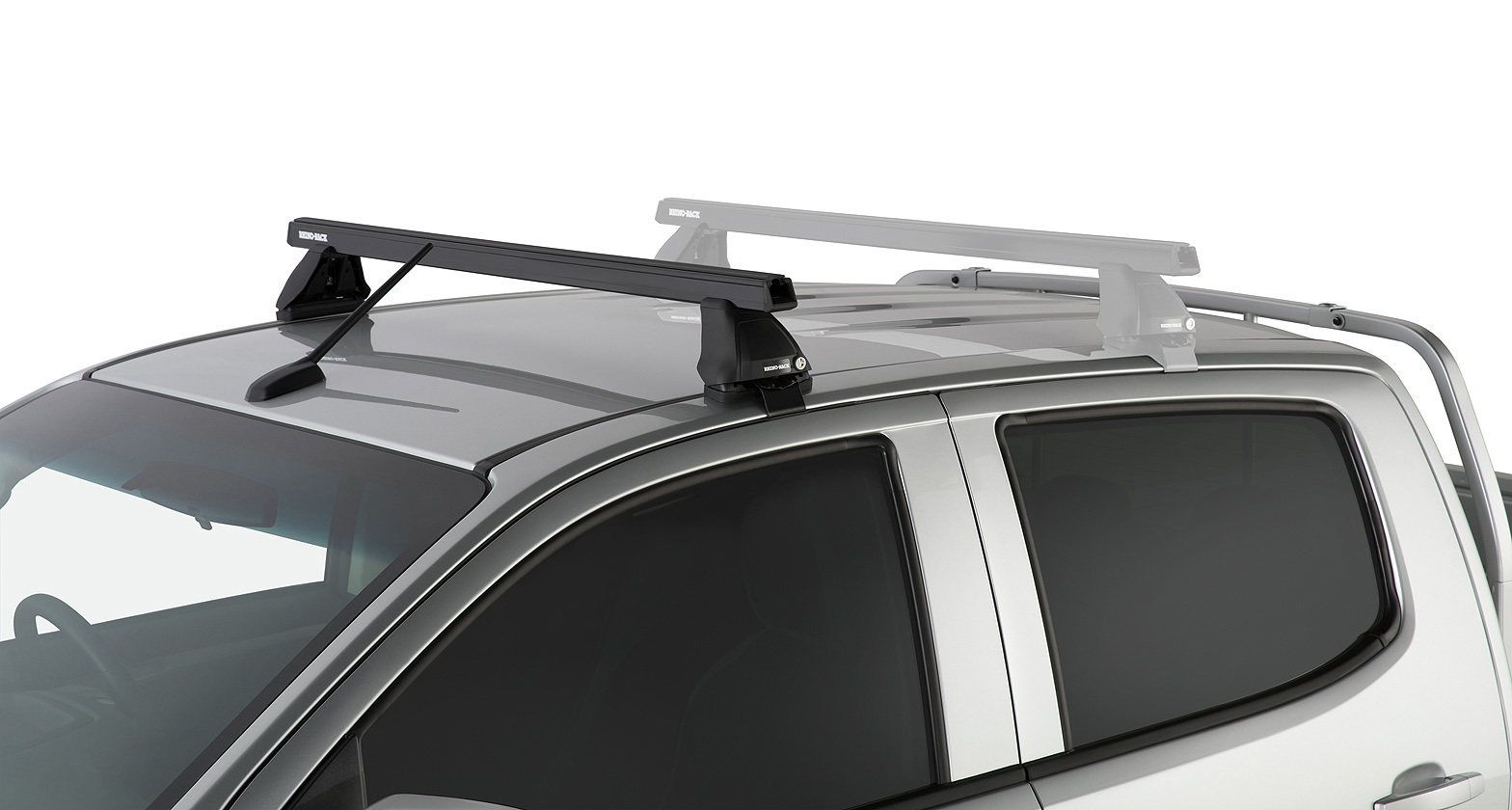 Rhino-Rack Heavy Duty 2500 1 Bar Roof Rack Front for Isuzu D-Max Gen2 Black