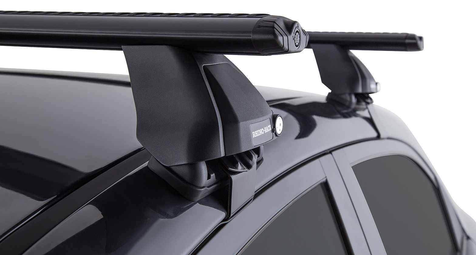 Rhino-Rack Vortex 2500 2 Bar Roof Rack for Kia Rio 5dr Hatch Black