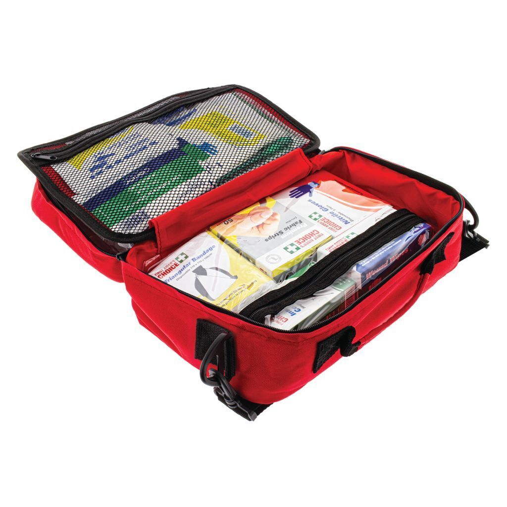 Hulk 4x4 Workplace Portable First Aid Kit Reflective Strip Red HU1652