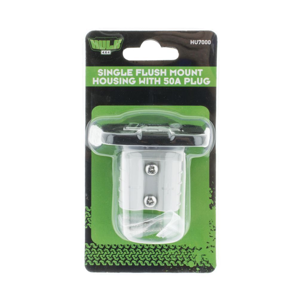 Hulk 4x4 Single Flush Mount Housing with 50A Plug 12-24V DC HU7000