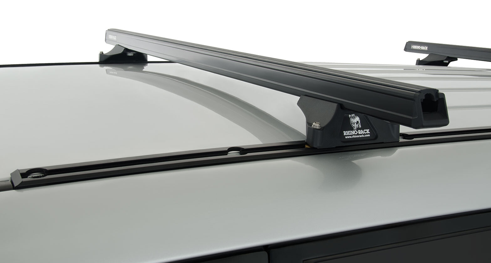 Rhino-Rack Heavy Duty RLTP Trackmount Black 2 Bar Roof Rack for Pajero ...
