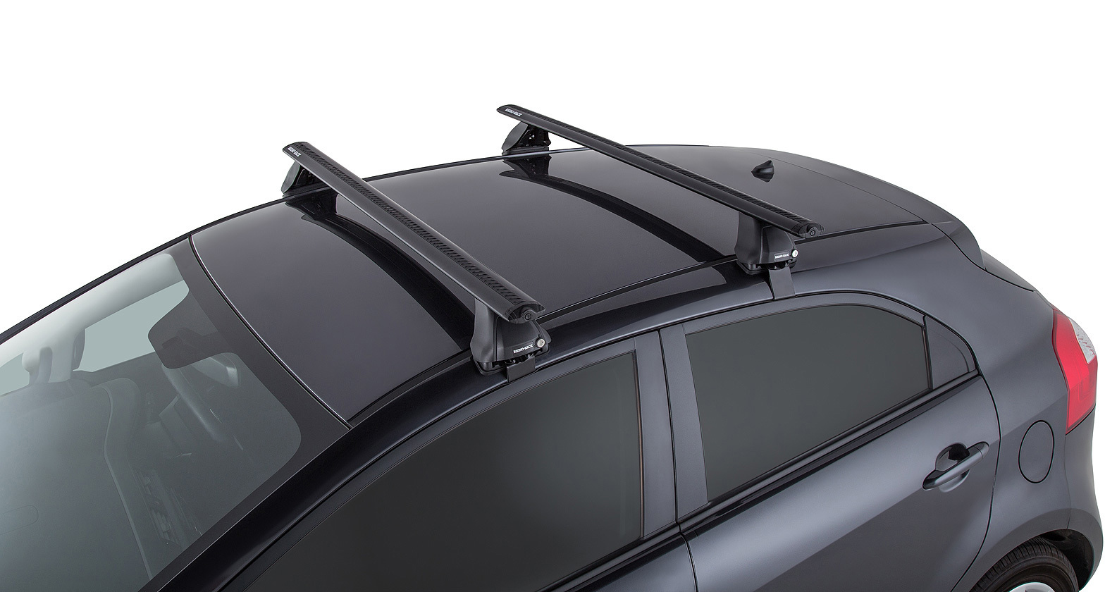 Rhino-Rack Vortex 2500 2 Bar Roof Rack for Kia Rio 5dr Hatch Black