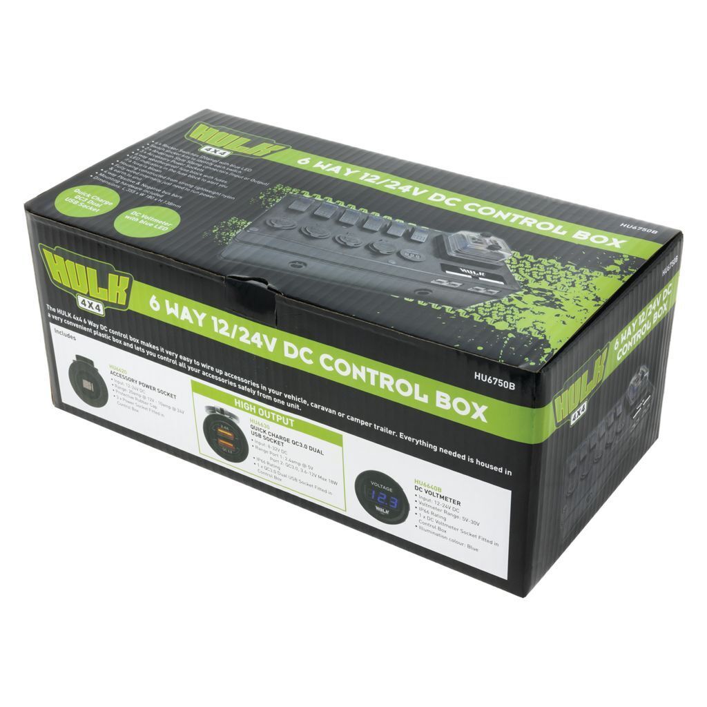 HULK 4X4 6 WAY 12/24V DC CONTROL BOX